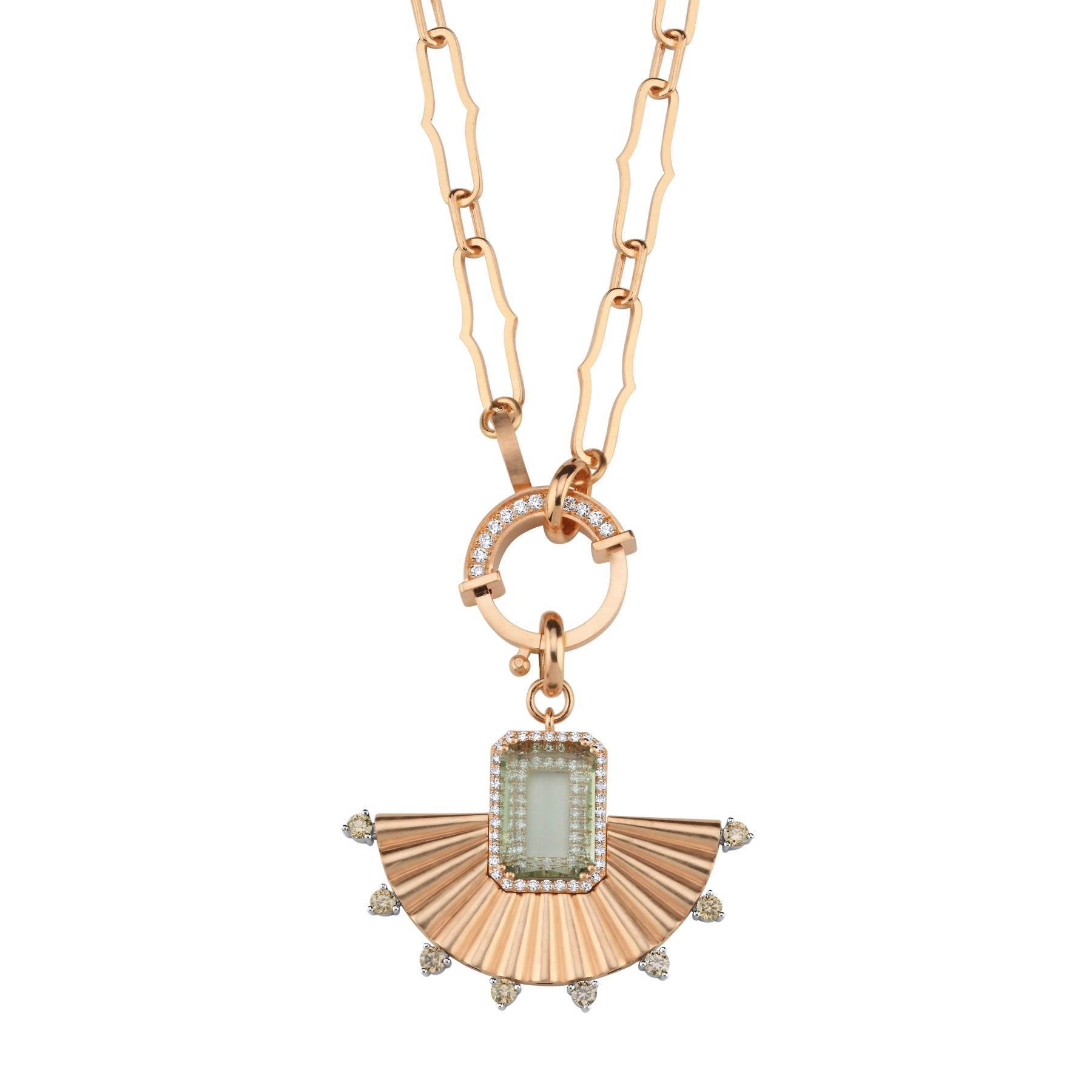 Sarven G Topaz and Diamond Pendant – Stella Flame Gallery