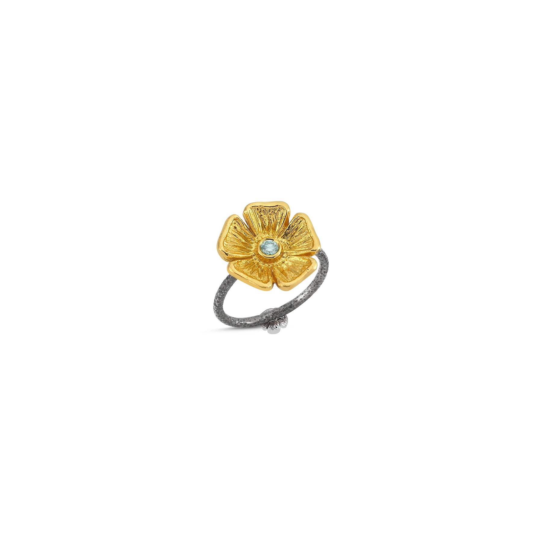 PRECIOUS POSIE RING—LARGE/YELLOW GOLD – Stella Flame Gallery