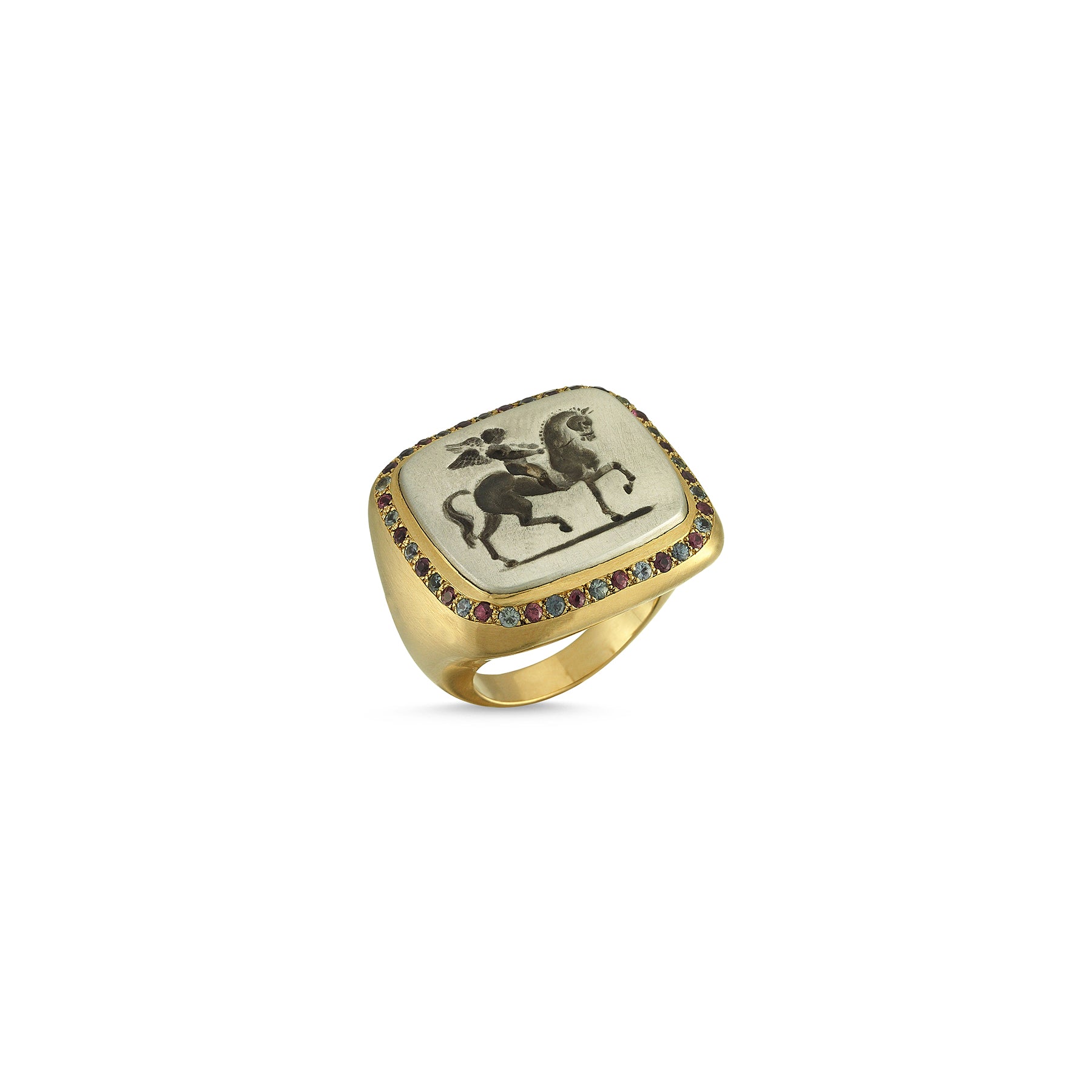GRAND TOUR EROS & STEED INTAGLIO SIGNET RING – Stella Flame Gallery